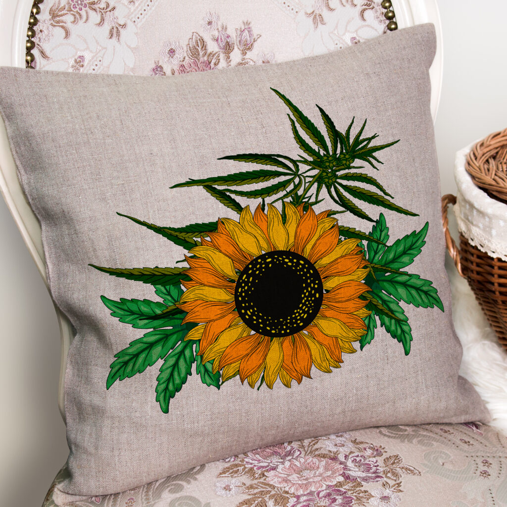 Sunflower Pot Leaf Svg Masterbundles
