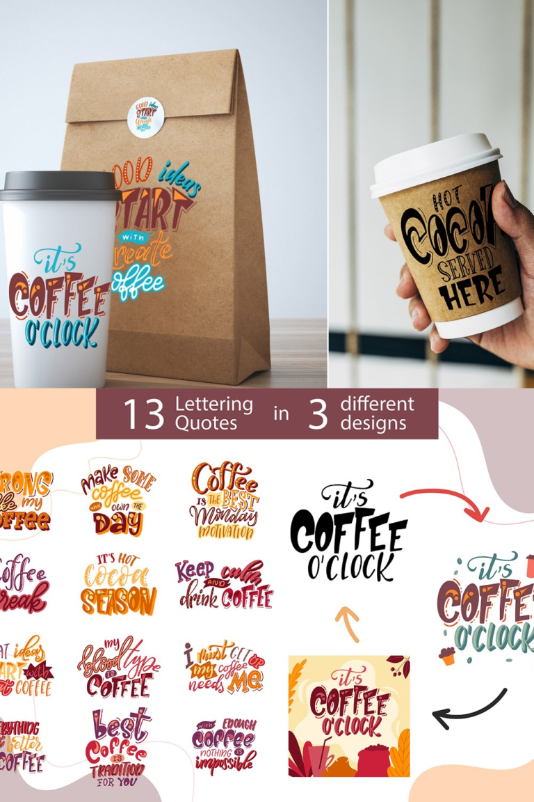 The Best Coffee - Lettering Quotes – MasterBundles