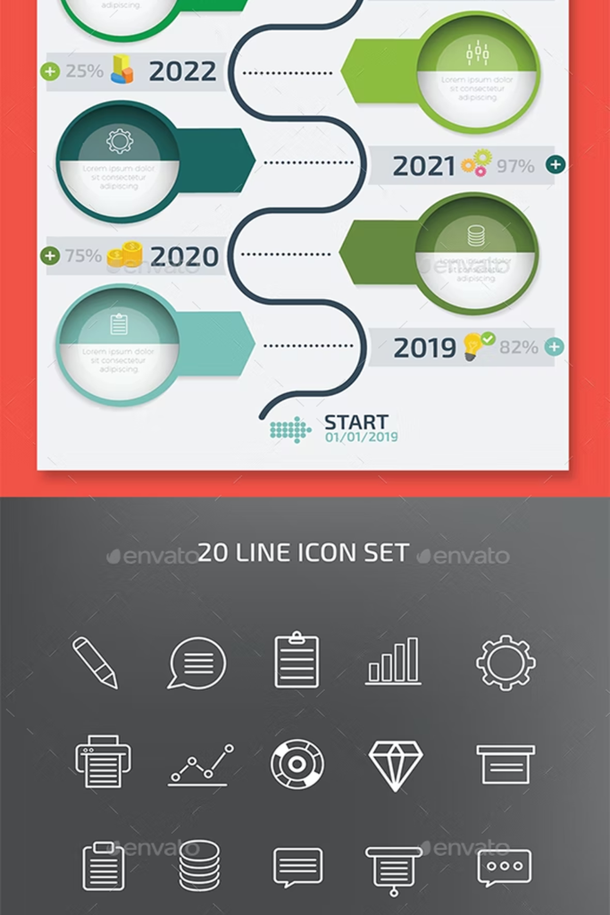 Timeline Infographic Design – MasterBundles