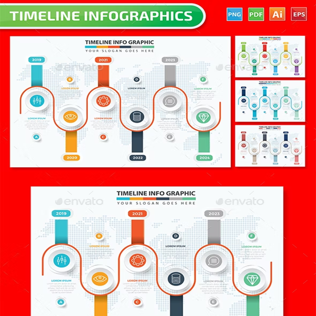 Timeline Infographics Design – MasterBundles