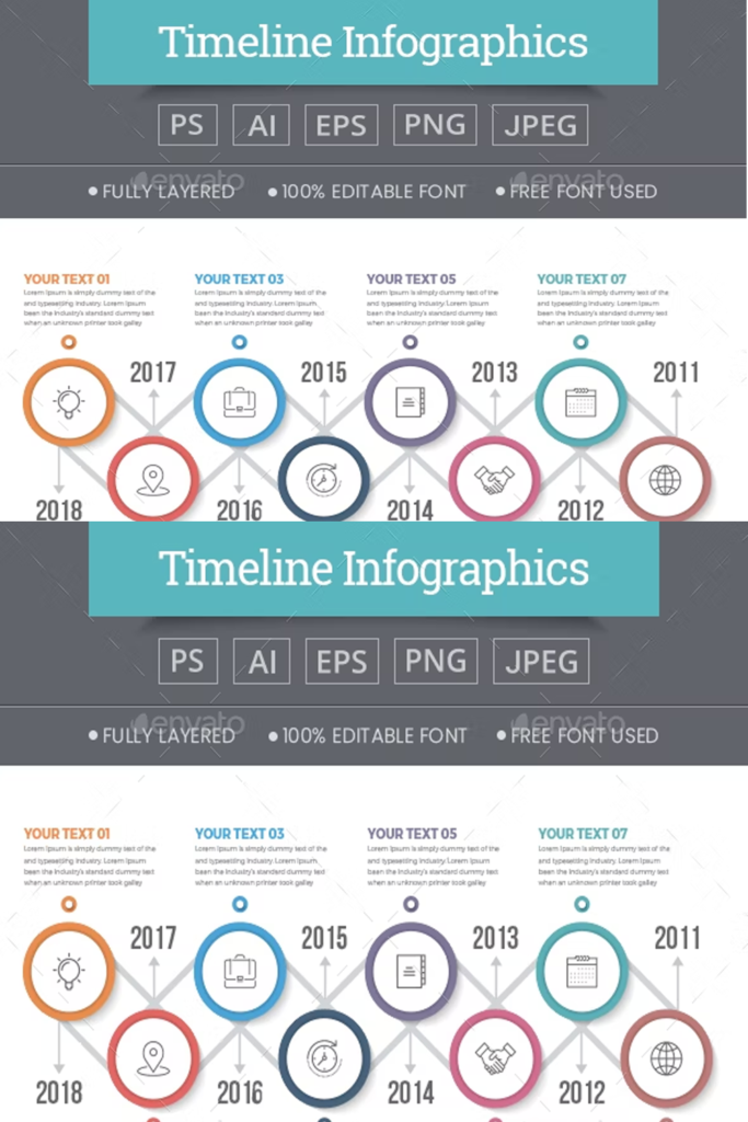Timeline Infographics – MasterBundles