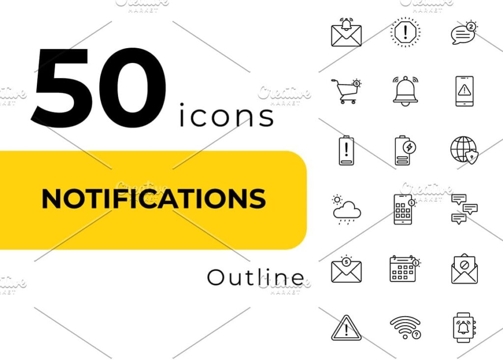 Notifications Icons – MasterBundles