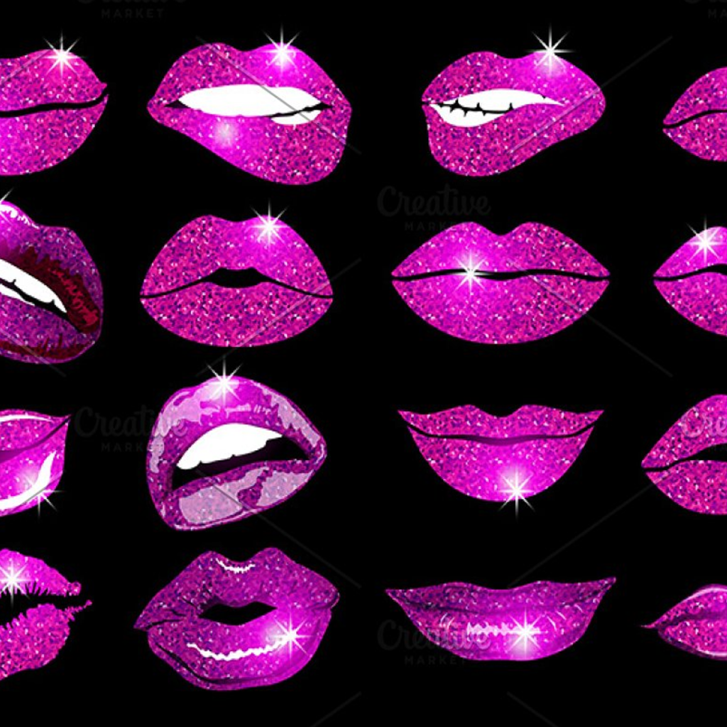 Vector, Lips Pink Set Design Glitter – MasterBundles