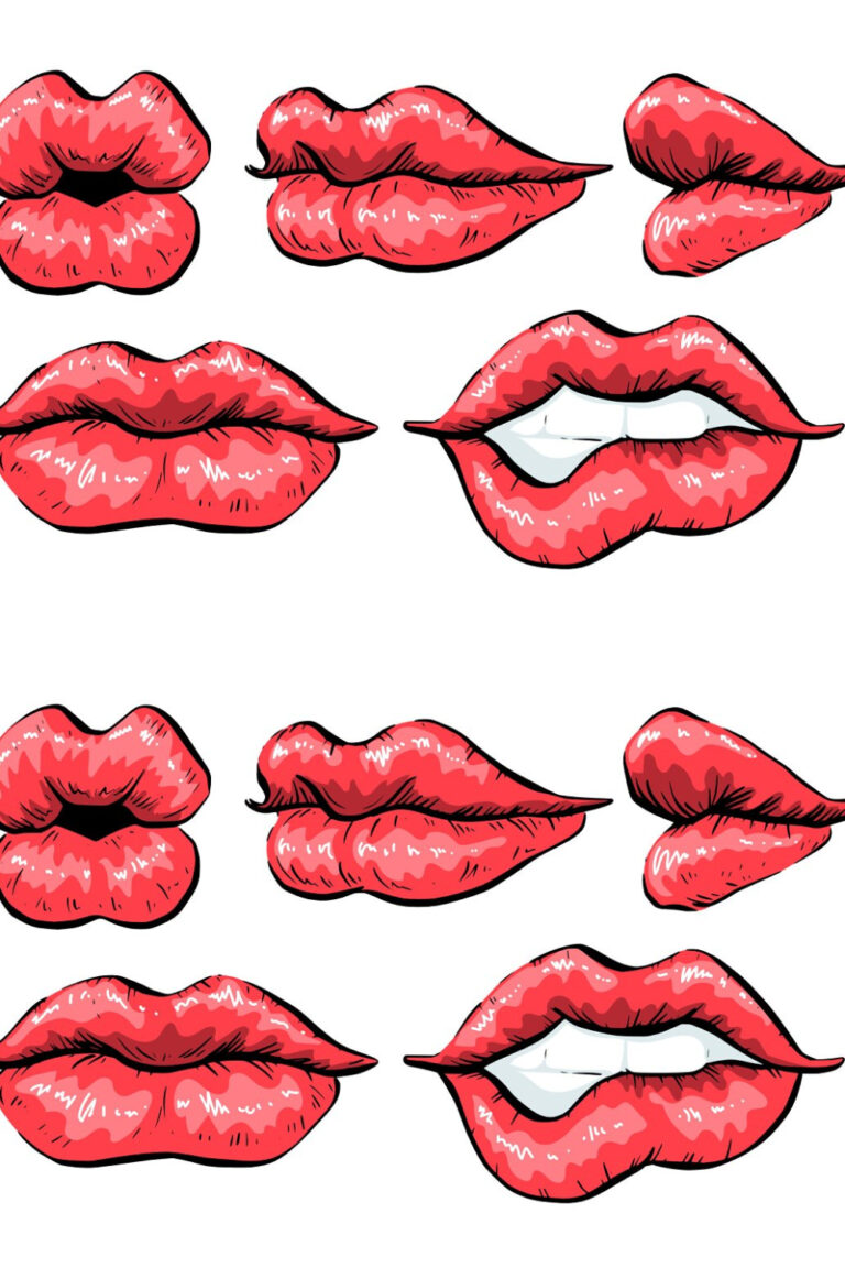 Vector Red Lips Set – MasterBundles