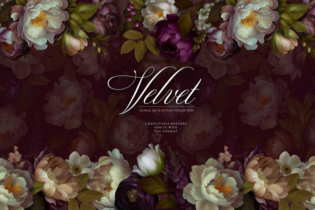 Velvet Moody Floral Clip Art – MasterBundles