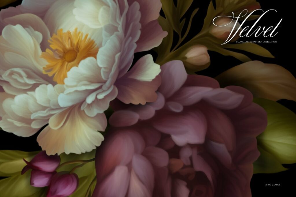 Velvet Moody Floral Clip Art – MasterBundles