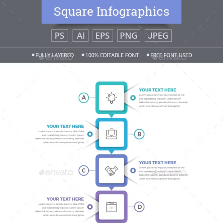Vertical Square Infographics – MasterBundles