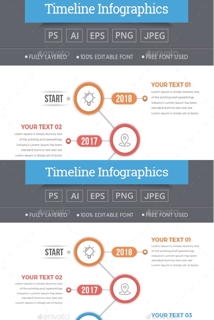 Vertical Timeline Infographics – MasterBundles