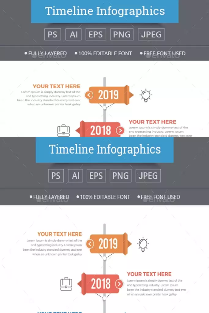 Vertical Timeline Infographics – MasterBundles