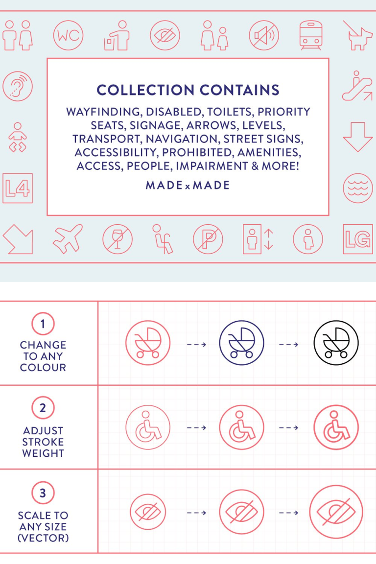 Wayfinding Line Icons – MasterBundles