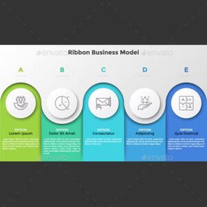 Horizontal Ribbon Infographic Template – MasterBundles