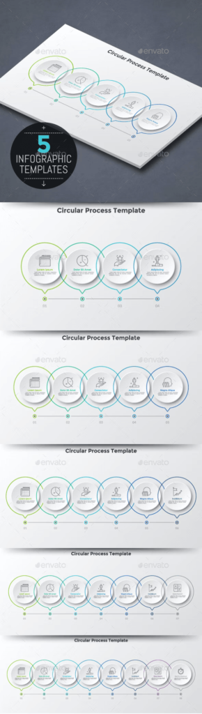 5 Process Infographic Templates – MasterBundles