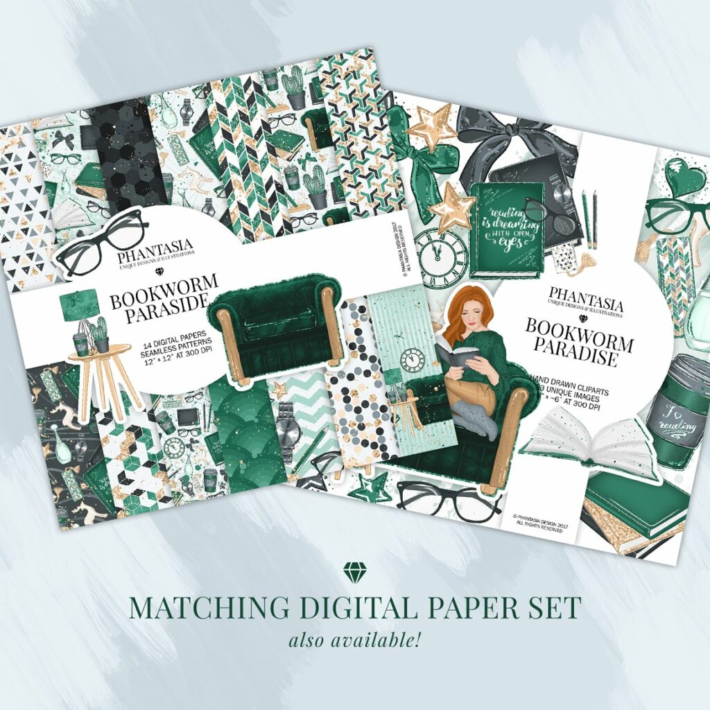 Bookworm Watercolor Fashion Clipart – MasterBundles