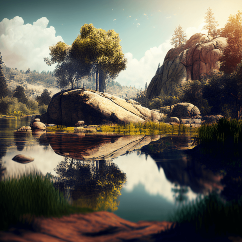 Free AI Generated Landscapes – MasterBundles
