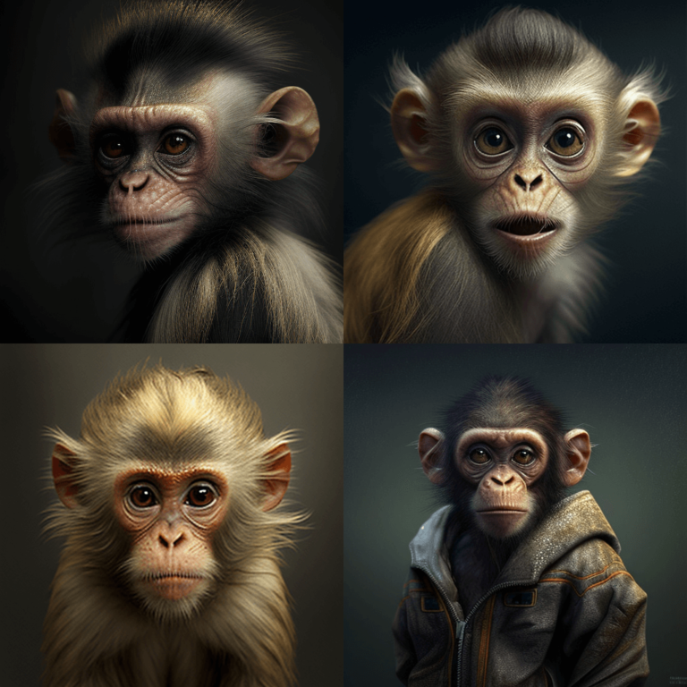 Free AI Generated Monkey – MasterBundles