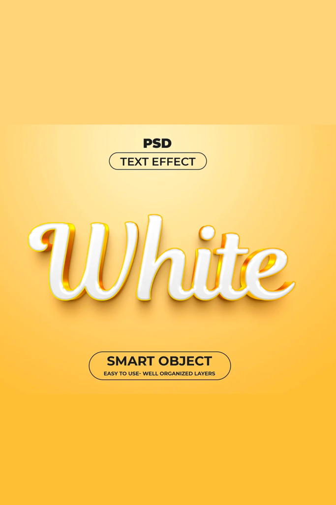 White 3D Editable Text Effect Style – MasterBundles