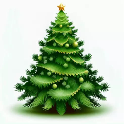 Christmas Tree Clipart Free – MasterBundles