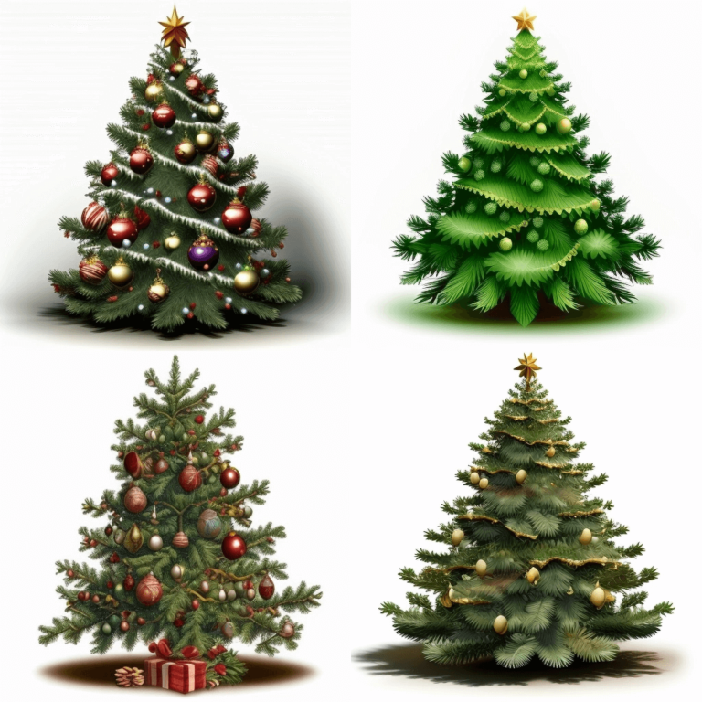 Christmas Tree Clipart Free – MasterBundles