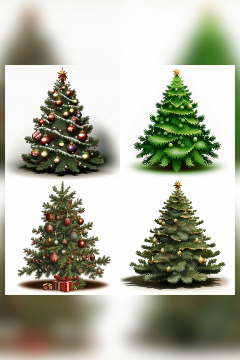 Christmas Tree Clipart Free – MasterBundles