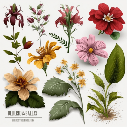 Free Clipart Flowers – MasterBundles