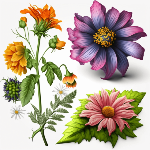 Free Clipart Flowers – MasterBundles