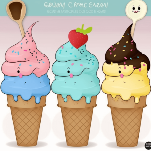 Ice Cream Clipart Free – MasterBundles