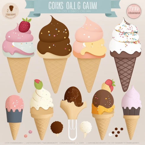 Ice Cream Clipart Free – MasterBundles