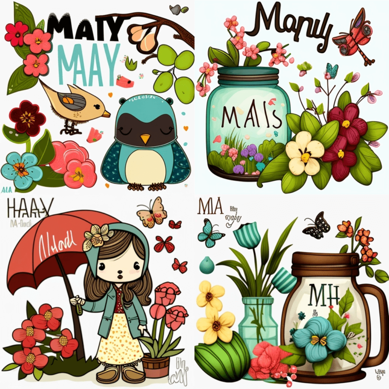 May Clipart Free – MasterBundles