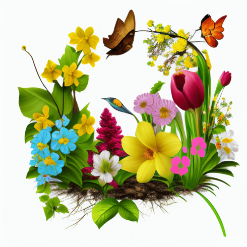 Spring Clipart Free – MasterBundles