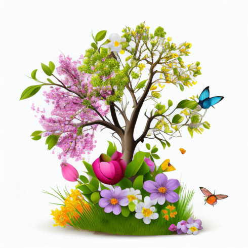 Spring Clipart Free – MasterBundles